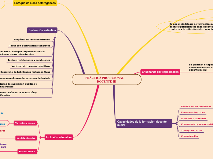 PRÁCTICA PROFESIONAL DOCENTE III - Mind Map
